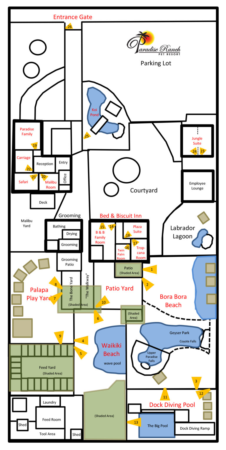 Web Cam Map | Paradise Ranch Pet Resort